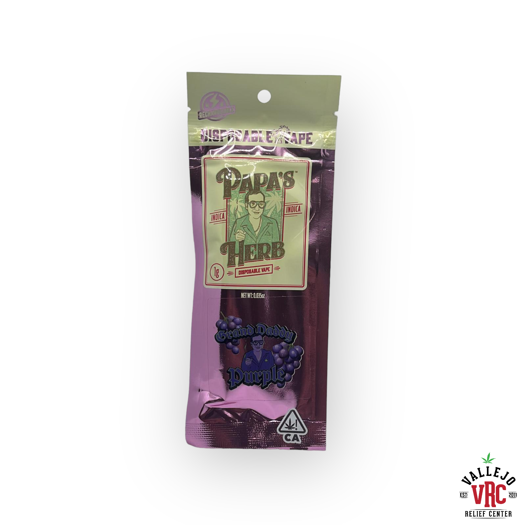 PAPAS HERB - Grand Daddy Purple 1G Disposable