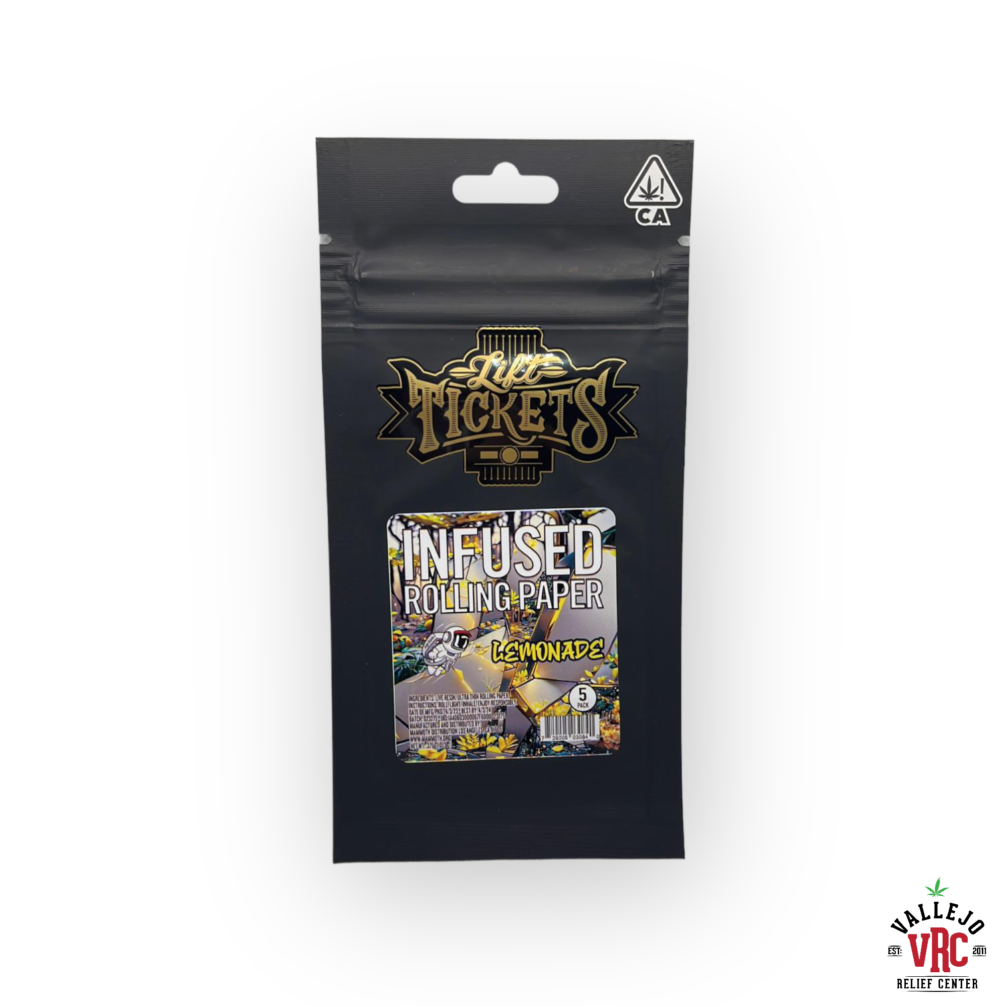 LIFT TICKETS - Infused Rolling Paper 5PK Lemonade